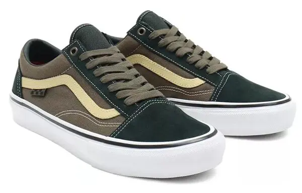 VANS Old Skool Casual Sneakers - Brown/green