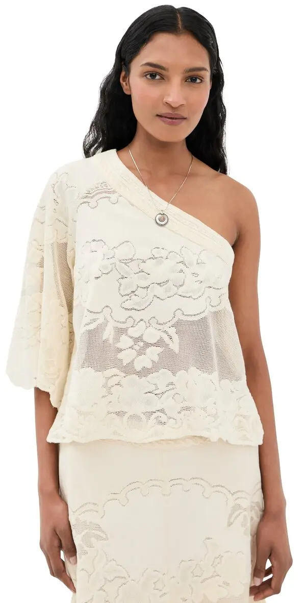 Isabel Marant Étoile Shilo One-shoulder Bell Sleeve Top - Ecru