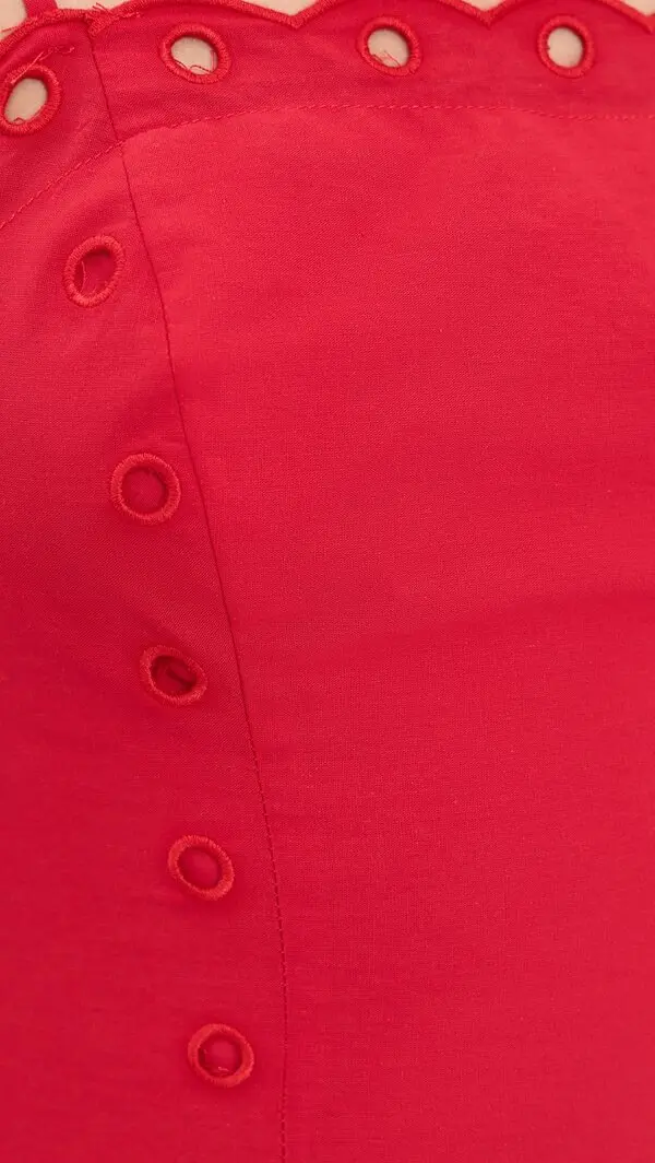 Moon River Eyelet Midi Dress