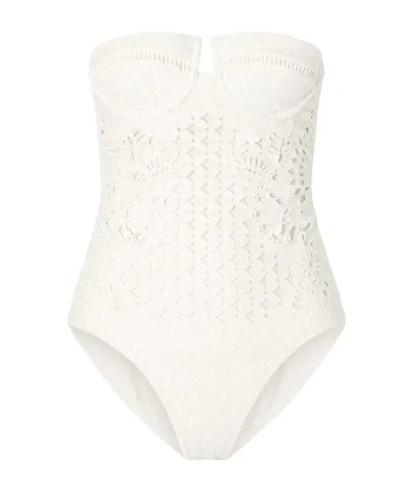Zimmermann Indra Embroidery One-piece - Ivory
