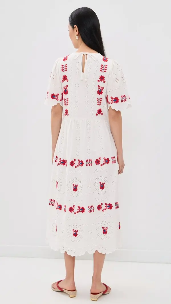 Sea Catharina Embroidered Midi Dress
