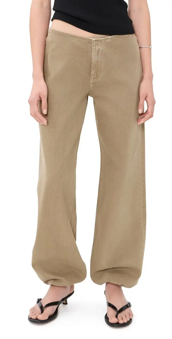 Still Here Low Rise Sport Jeans - Pear
