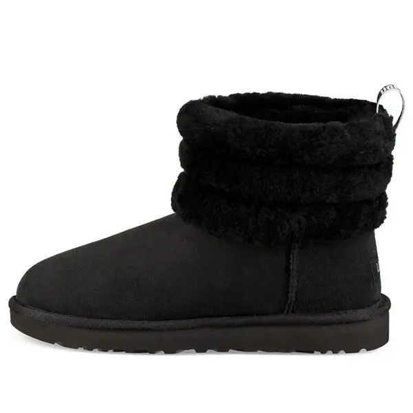 UGG Classic Mini Fluff Quilted Boot - Black