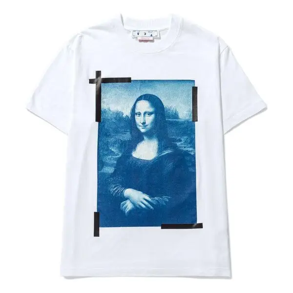 Off-White Ss22 Elizabeth Printing Round Neck Pullover Short Sleeve White T-shirt - Multi-color