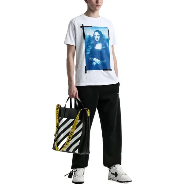 Off-White Ss22 Elizabeth Printing Round Neck Pullover Short Sleeve White T-shirt - Multi-color