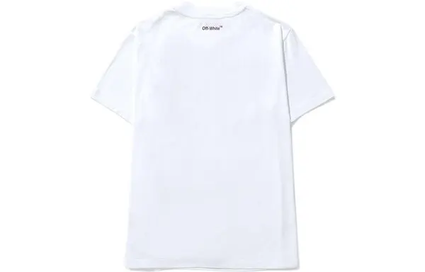 Off-White Ss22 Elizabeth Printing Round Neck Pullover Short Sleeve White T-shirt - Multi-color