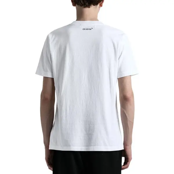 Off-White Ss22 Elizabeth Printing Round Neck Pullover Short Sleeve White T-shirt - Multi-color