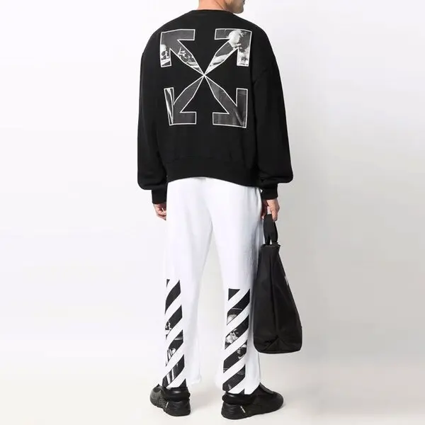 Off-White Fw21 Elastic Waistband Sports Pants/trousers/joggers - White