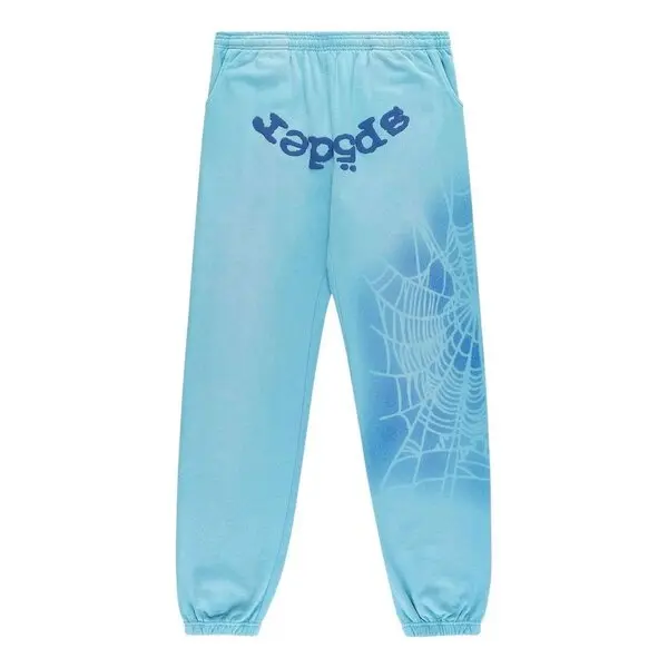SP5DER Og Web V2 Spray Sweatpant - Light Blue