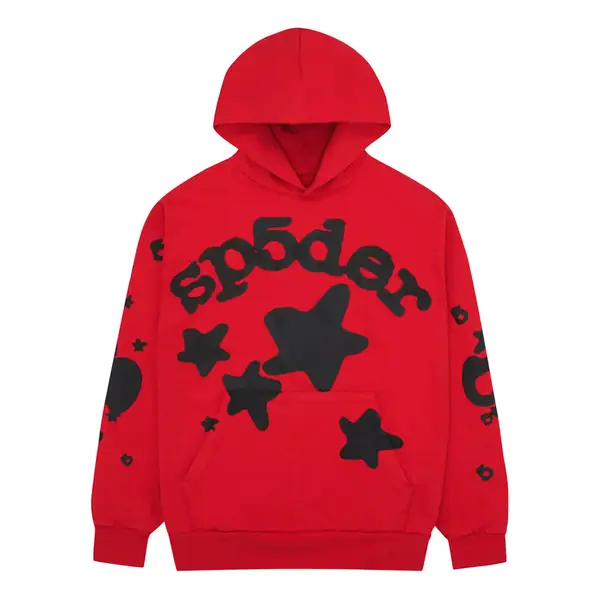 SP5DER Beluga Hoodie - Red/black