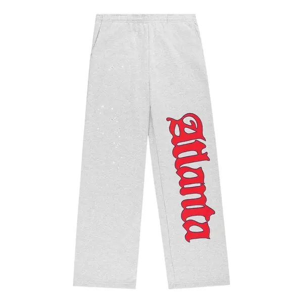 SP5DER Atlanta Wide Leg Sweatpant 'heather - Grey