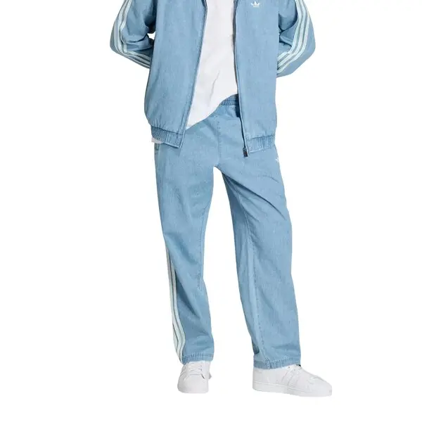 Adidas Denim Firebird Pants - Light Blue