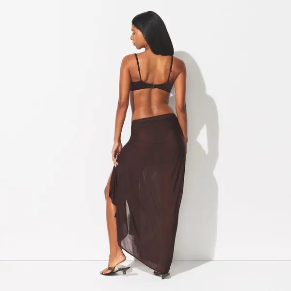 SKIMS Sheer Sarong | Deep Neutral | 2xs | Swim Cover Ups