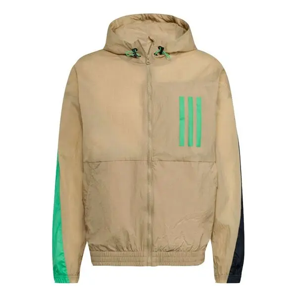 Adidas Wnd Mother Sports Hooded Jacket Khaki - Multi-color