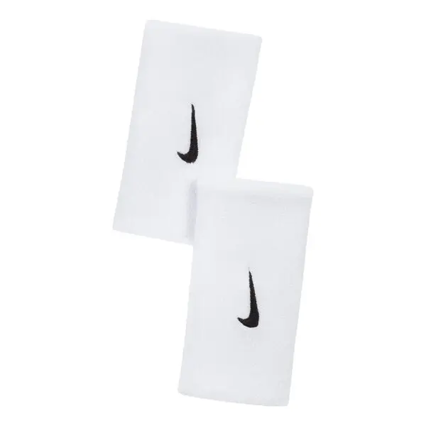 Nike Swoosh Doublewide Wristbands - White