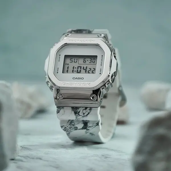 Casio G-shock Shockproof Analog/digital Watch - White Silver
