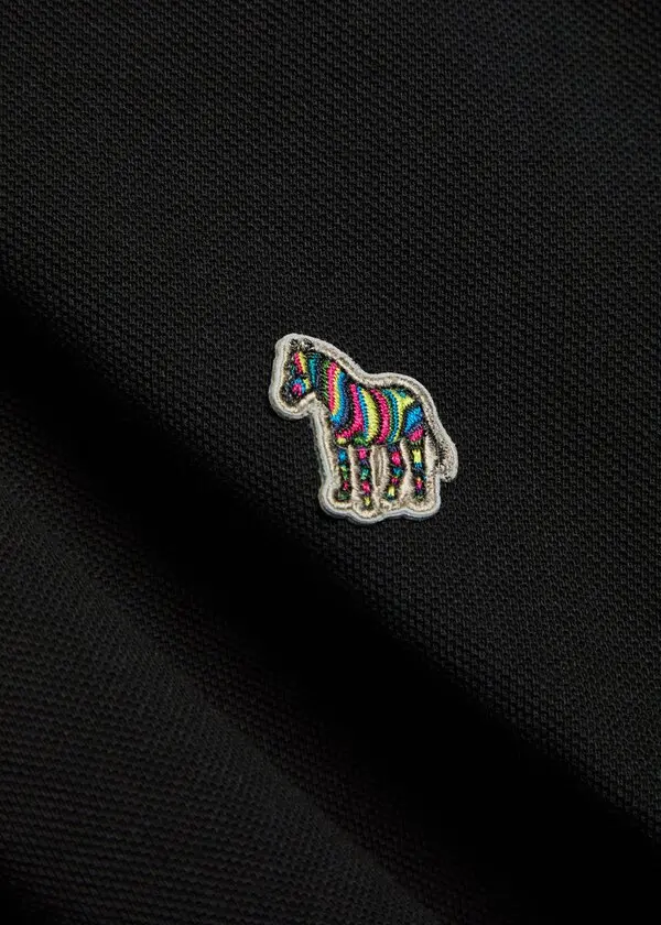 Paul Smith Appliquéd Piqué Cotton Polo Shirt - Black