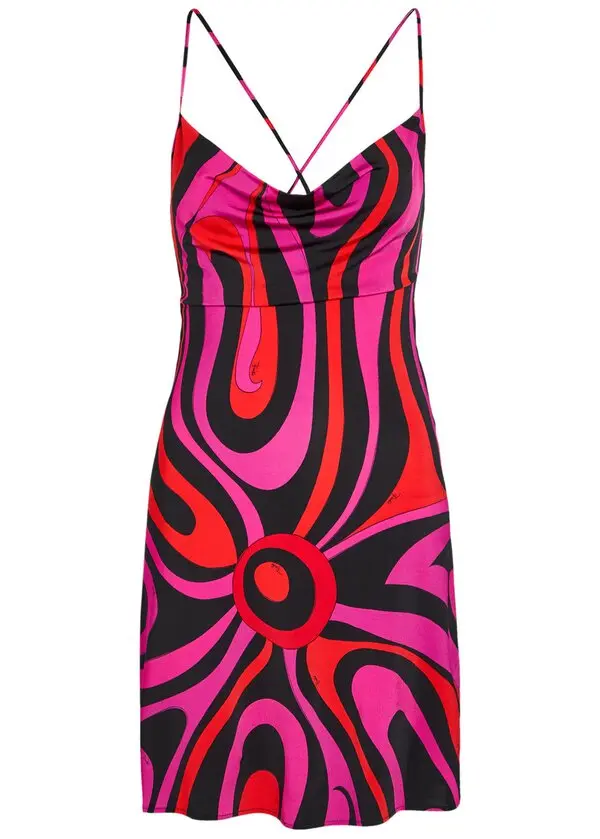 Emilio Pucci Printed Satin-jersey Mini Dress