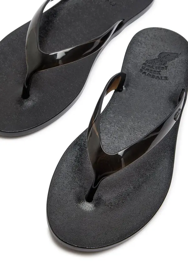 ANCIENT GREEK SANDALS Rubber Flip Flops - Black
