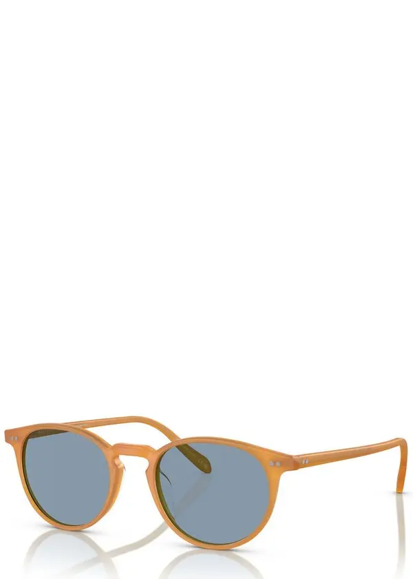 Oliver Spencer Riley Sun Round Frame Sunglasses - Orange