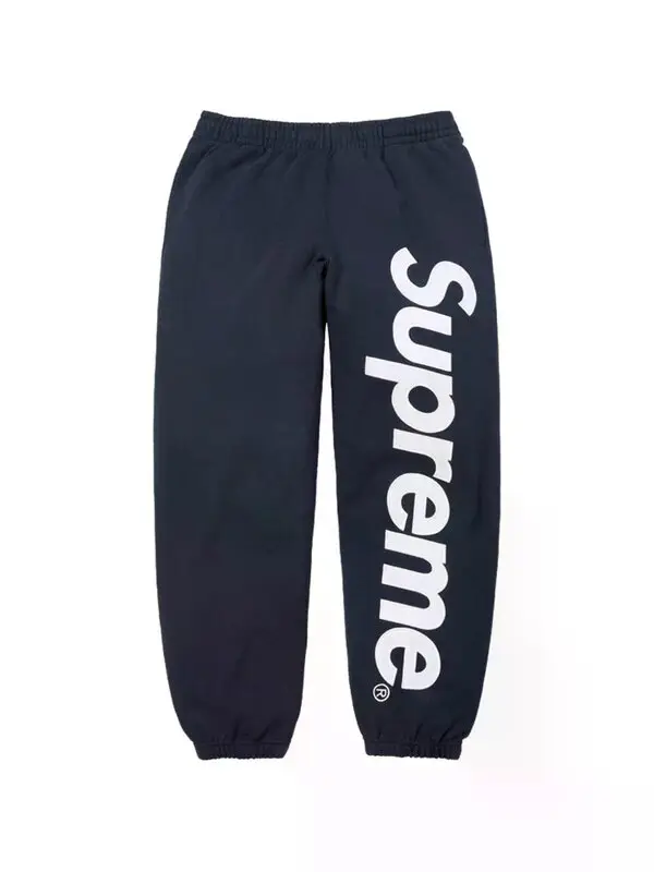 Supreme Satin-appliqué Track Pants - Blue