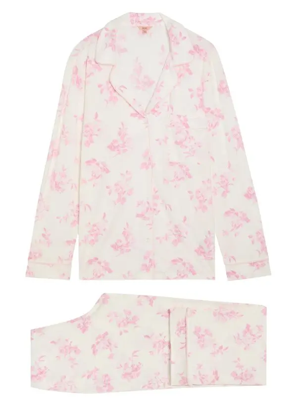 Eberjey Gisele Floral-print Jersey Pyjama Set - Pink