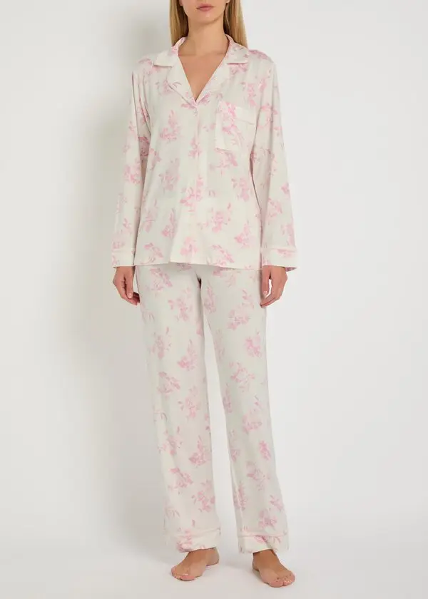 Eberjey Gisele Floral-print Jersey Pyjama Set - Pink