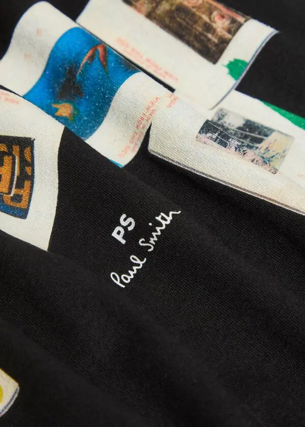 Paul Smith Slides Printed Cotton T-shirt - Black