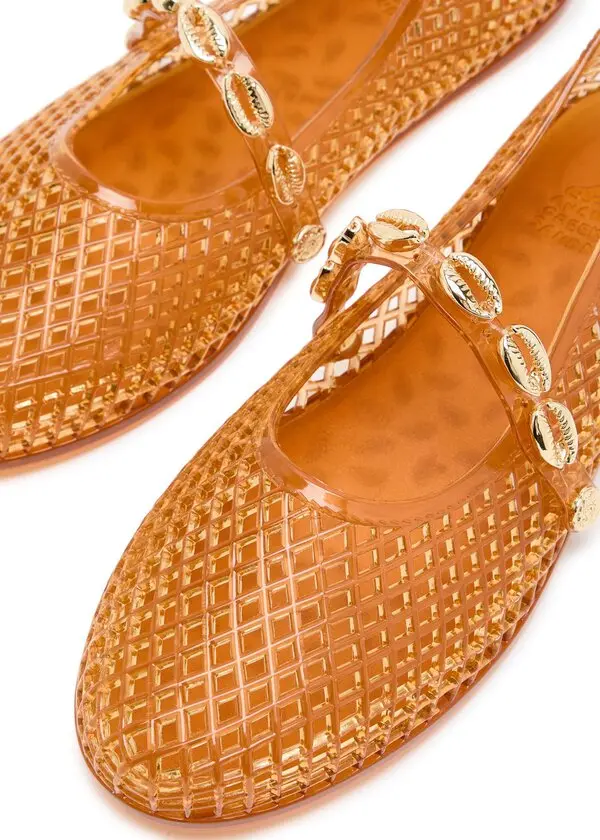 ANCIENT GREEK SANDALS Iro Shell-embellished Sandals - Caramel