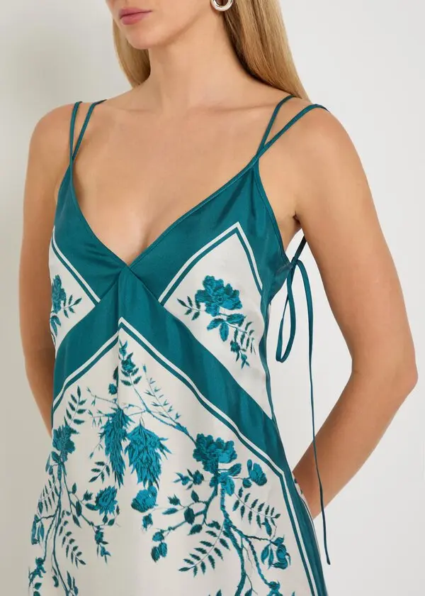 Erdem Printed Silk Midi Dress