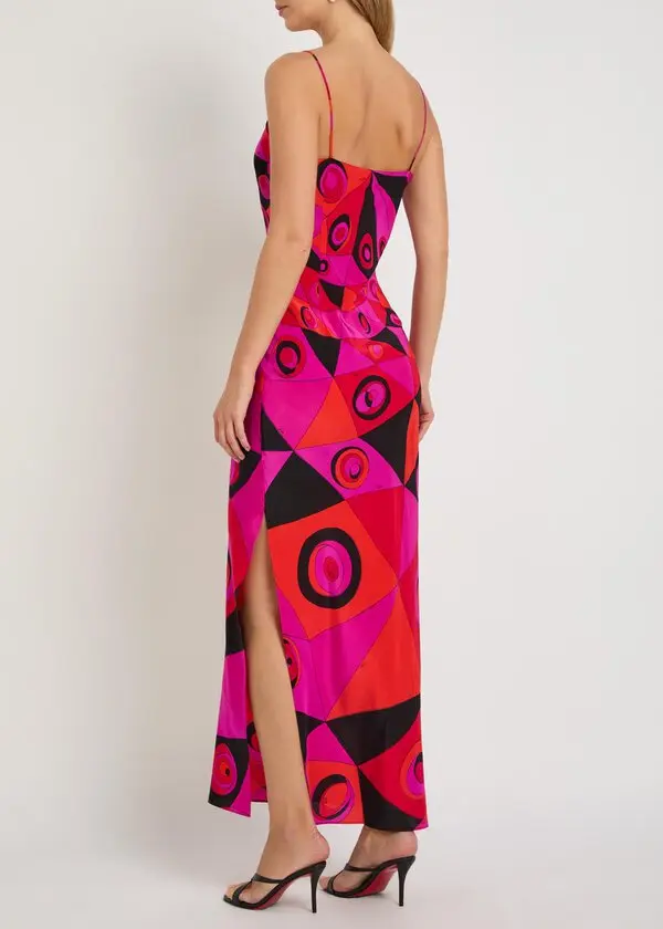 Emilio Pucci Printed Silk Maxi Dress - Pink