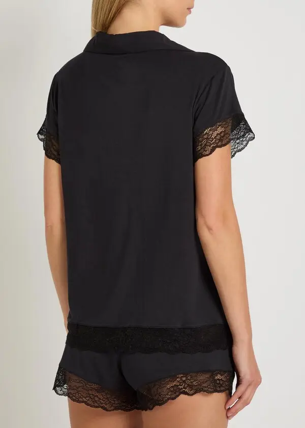 Eberjey Malou Lace-trim Jersey Pyjama Set