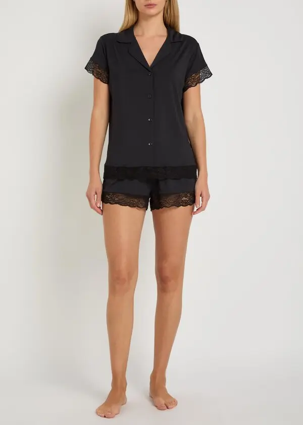 Eberjey Malou Lace-trim Jersey Pyjama Set