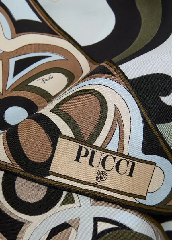 Emilio Pucci Printed Twill Triangle Scarf