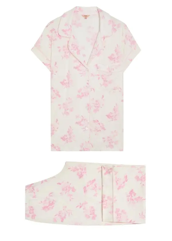 Eberjey Gisele Floral-print Jersey Pyjama Set - Pink