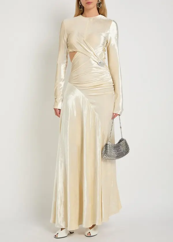 Rabanne Embellished Velour Gown