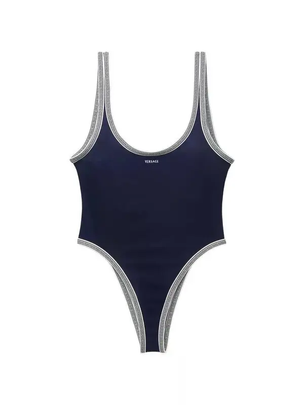 Versace Greca Motif One-piece Swimsuit - Blue