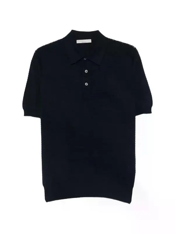 GRAN SASSO Textured-knit Polo Shirt