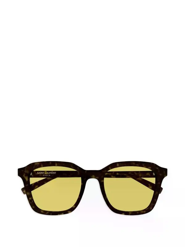 Saint Laurent Square Frame Sunglasses - Brown