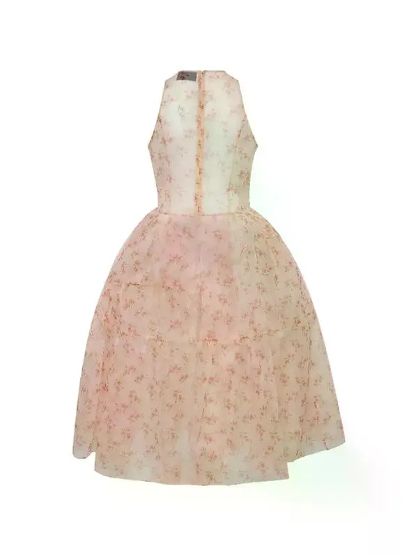 Simone Rocha Floral Print Tiered Midi Dress