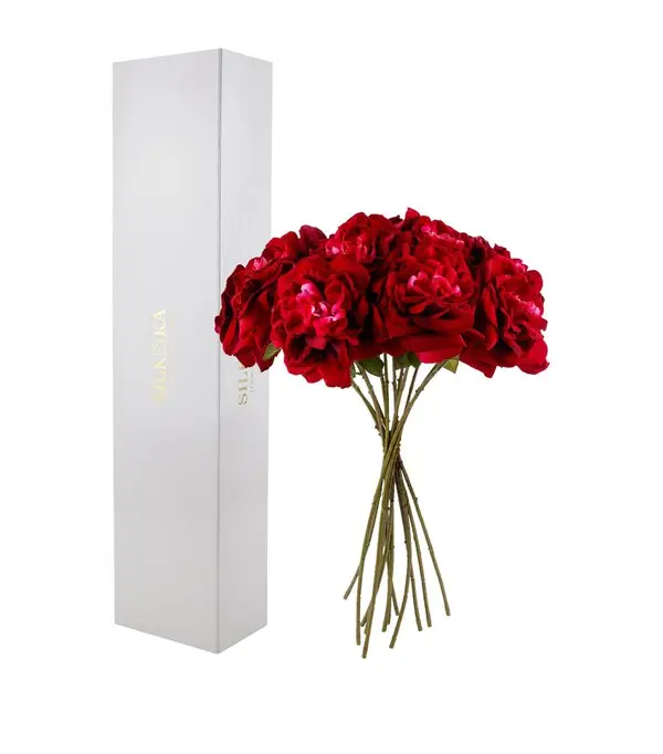 SILK-KA Artificial Rose Flower Bouquet