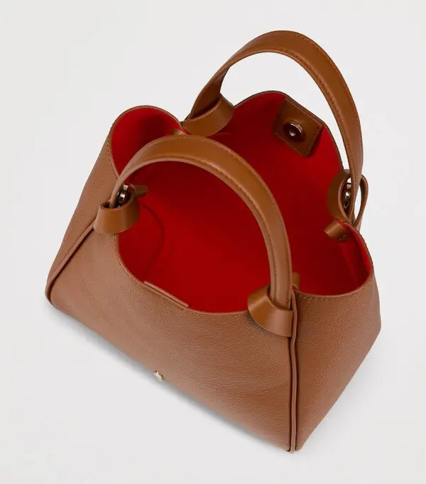 CHRISTIAN LOUBOUTIN Bettina Mini Leather Tote Bag - Brown