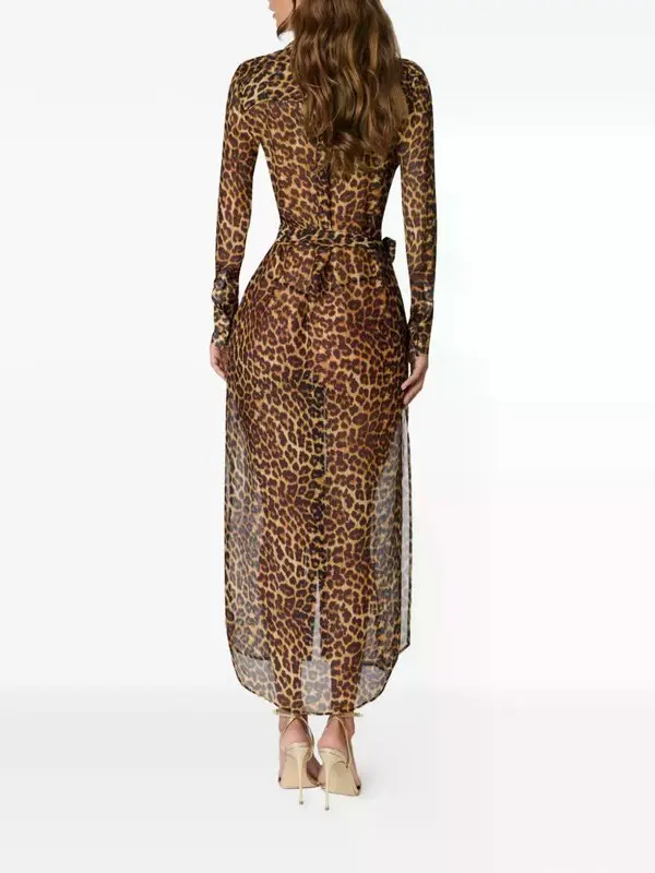 MAISON CLOSE Leopard Print Maxi Dress