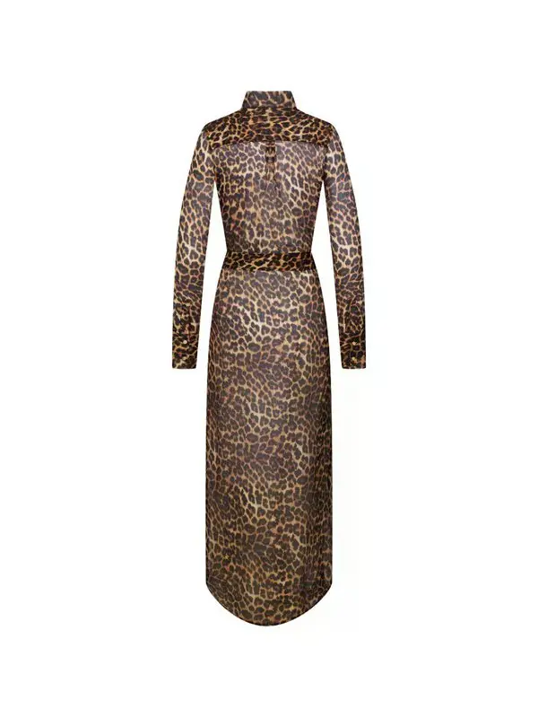 MAISON CLOSE Leopard Print Maxi Dress