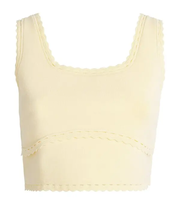 Sandro Knitted Crop Top - Beige