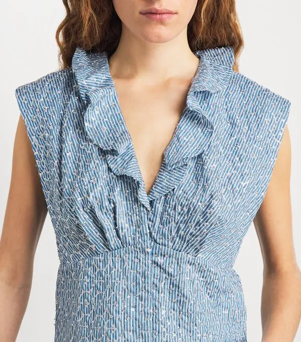 Sandro Sequinned Stripe Top