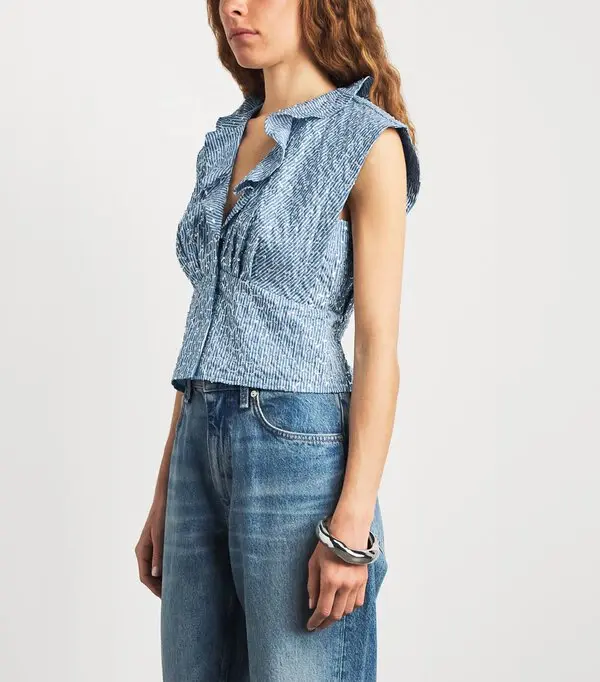 Sandro Sequinned Stripe Top