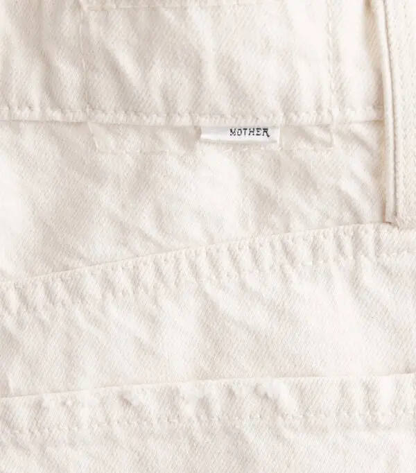 MOTHER Dodger Frayed Denim Shorts - White