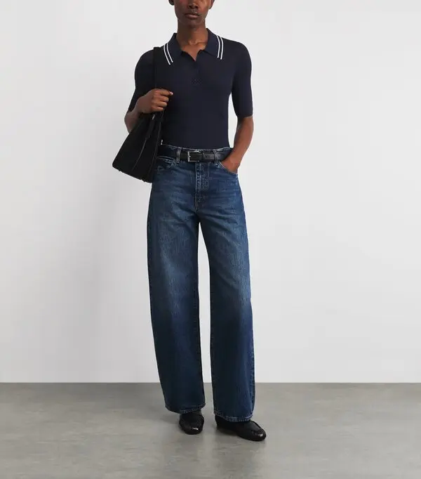7 For All Mankind Crochet Polo Shirt