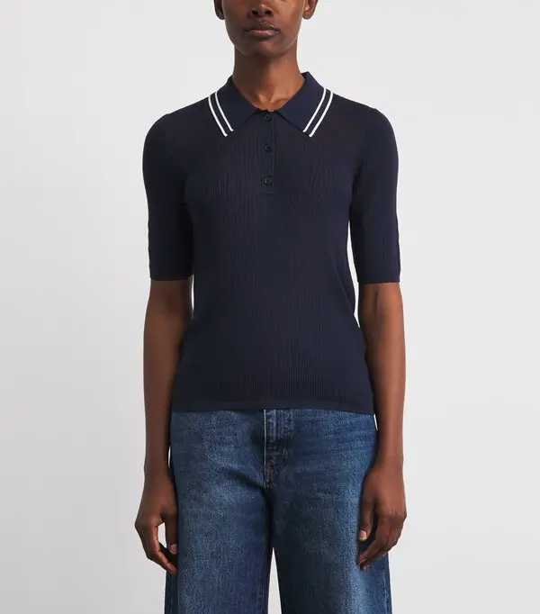 7 For All Mankind Crochet Polo Shirt